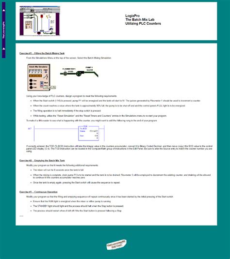 An Lll 2 Logixpro The Batch Mix Lab Utilizing Plc