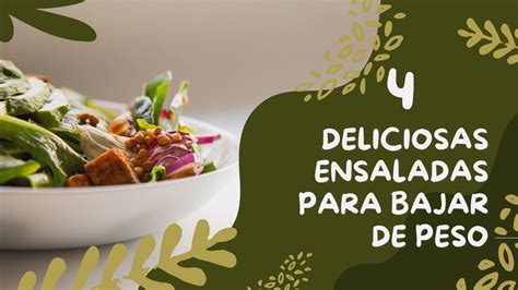 Ideas De Ensaladas Saludables Youtube