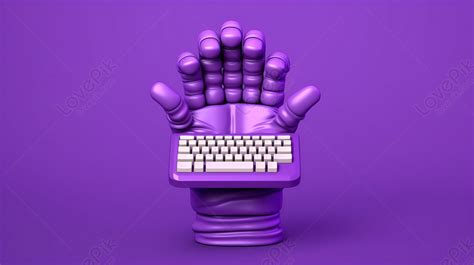 활기찬 보라색 배경에 클리핑 패스가 있는 화려한 3d 만화 손 비즈니스 클립 아트 화려 배경 만화 배경 패스 배경 이미지 Hd 화려 만화 패스 배경 사진 무료