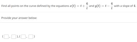 Solved Find All Points On The Curve Defined By The Equat