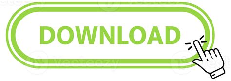 Download Button With Pointer Clicking Web Button Finger Pressing