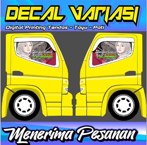 Terbaru Stiker One Way Kaca Pintu Truk Canter Samping Kanan Kiri Gambar Tulisan Bisa Reques