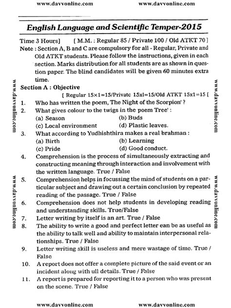 Ba 4 Sem English Language And Scientific Temper 2015 Pdf