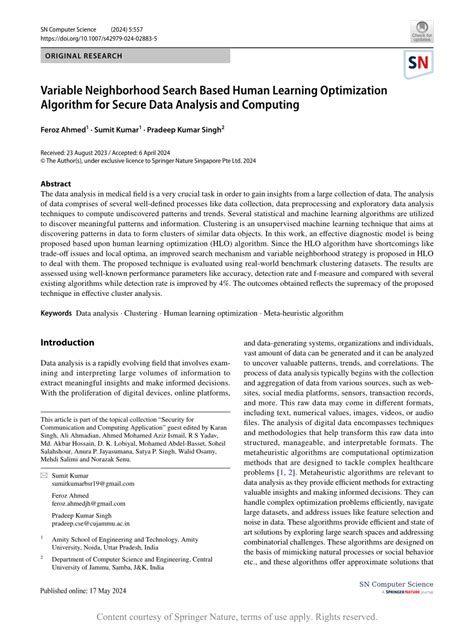 Variable Neighborhood Search Based Human Learning Optimization Algorithm For Secure Data
