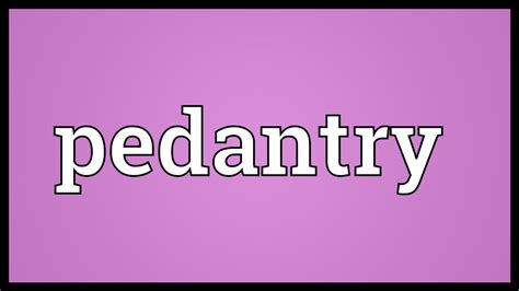 Pedantic Definition And Examples