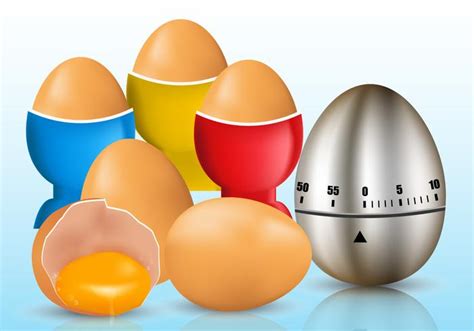Egg Timer And Cracked Egg Vectors 144493 Vector Art At Vecteezy