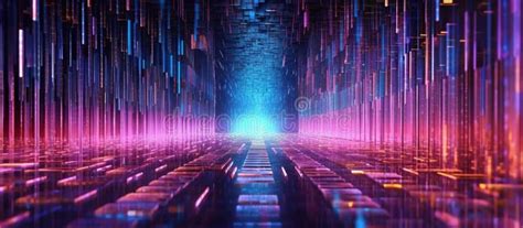 Flow Data Network Binary System AI Generated Image Stock Illustration Illustration Of Funnel