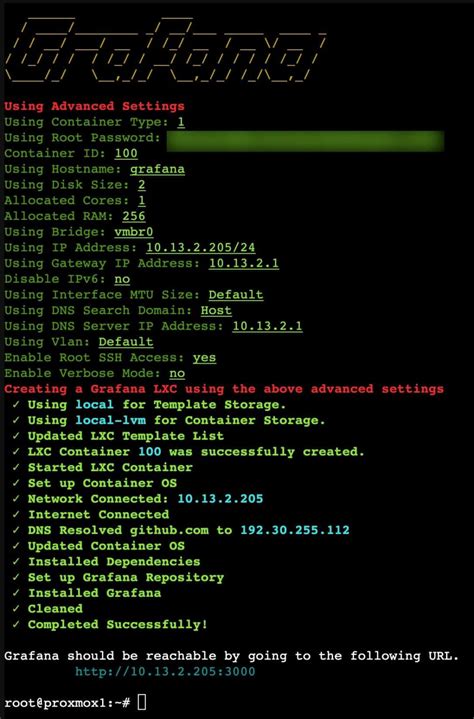 Home Assistant Installing Grafana Lxc