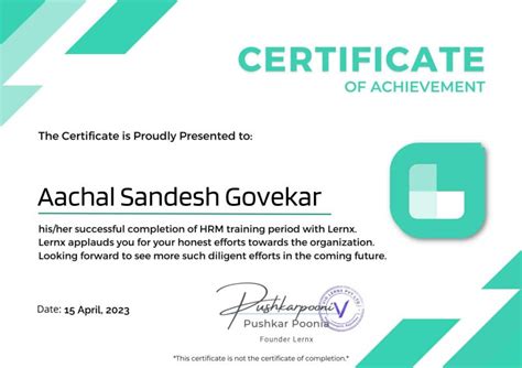 Aachal Govekar On Linkedin Humanresource Internship Hiring Recruitment Experience Hr