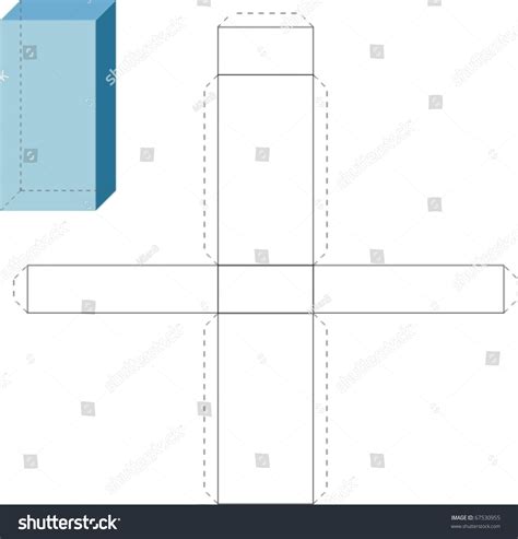 Cuboid Net Stock Vector Royalty Free Shutterstock