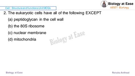 SOLUTION Cell Structure And Functions MCQ Studypool