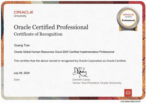 Quang T On Linkedin Oraclecertification Professionaldevelopment