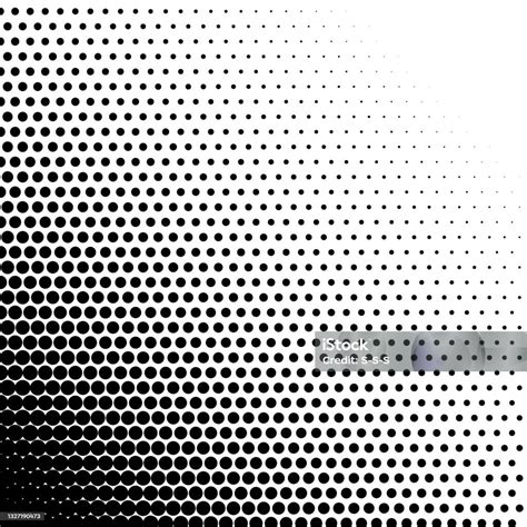 Halftone Dots Gradient Fade Digital Monochrome Pattern Stock Illustration Download Image Now