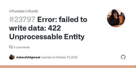 Error Failed To Write Data 422 Unprocessable Entity · Issue 23797