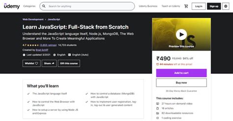 5 best full stack javascript courses to train in javascript tangolearn