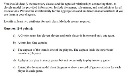 solved you should identify the necessary classes and the