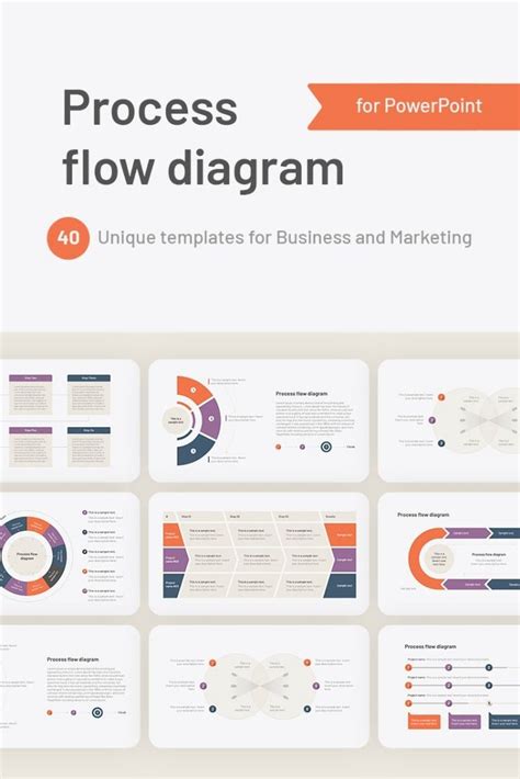 Process Flow Diagram PowerPoint Template Process Flow Diagram Process Flow Flow Chart Design