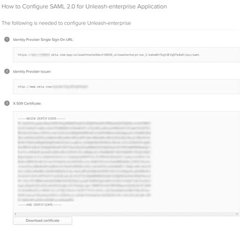 set up sso with saml 2 0 and okta unleash documentation
