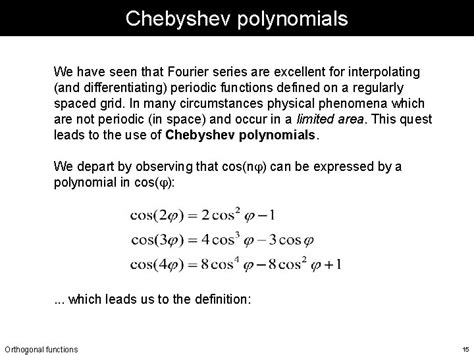 Function Approximation Fourier Chebyshev Lagrange Orthogonal Functions Fourier