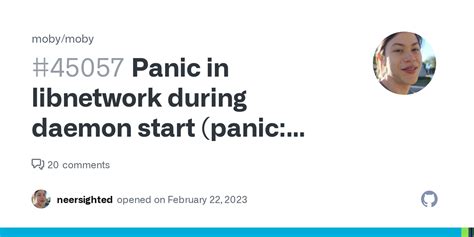 Panic In Libnetwork During Daemon Start Panic Runtime Error Index Out Of Range With
