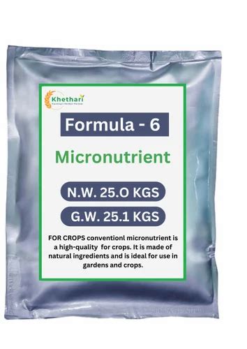 Formula 6 Minimum 4 Bags At Rs 980800 Micronutrient Id