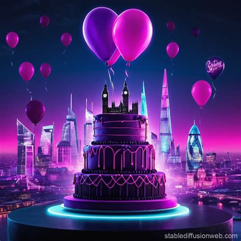 Birthday Celebration In London Stable Diffusion Online