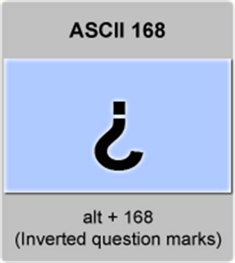 ASCII Code Inverted Question Marks American Standard Code For