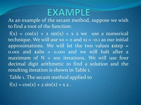 Secant Method PPTX
