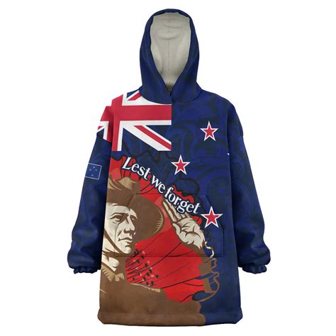 New Zealand Anzac Day Custom Snug Hoodie Flag Anzac Day Maori