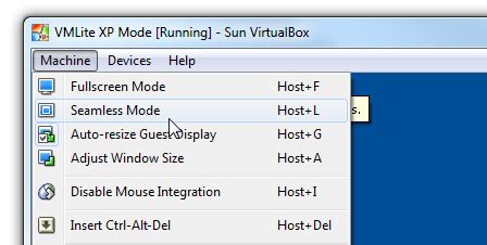 Install XP Mode With VirtualBox Using The VMLite Plugin