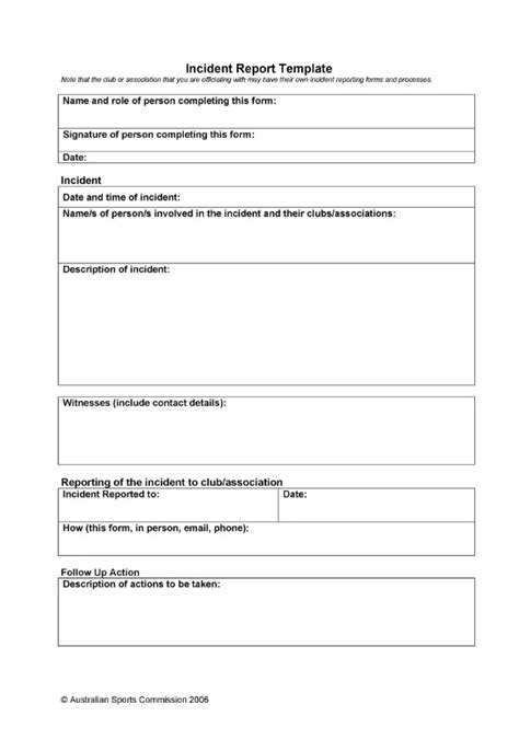 Incident Report 70 Free Templates And Guidelines Blue Layouts