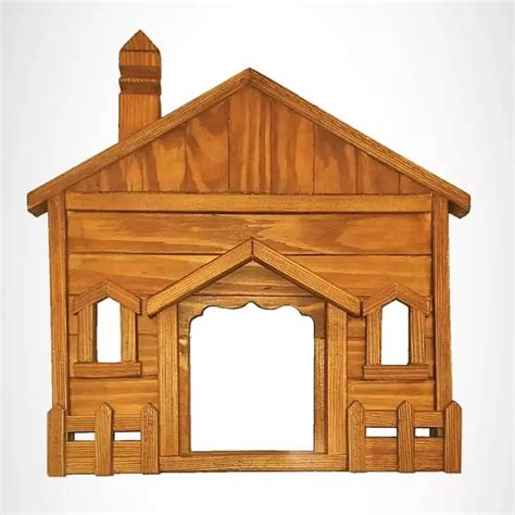 خرید و قیمت کلبه چوبی دیوارکوب از غرفه گالری هنرهای چوبی سعید حیدریان