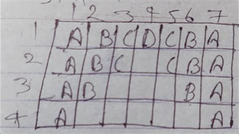 Abcd Pattern Program In C Language Part 12 Youtube