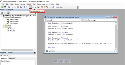 Calculate Percentage In Excel Vba Involving Macro Udf And Userform