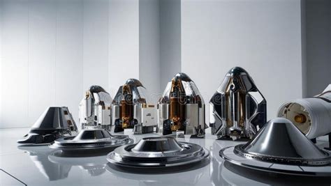 The Photo Shows Various Components Of The Space Shuttle Stock