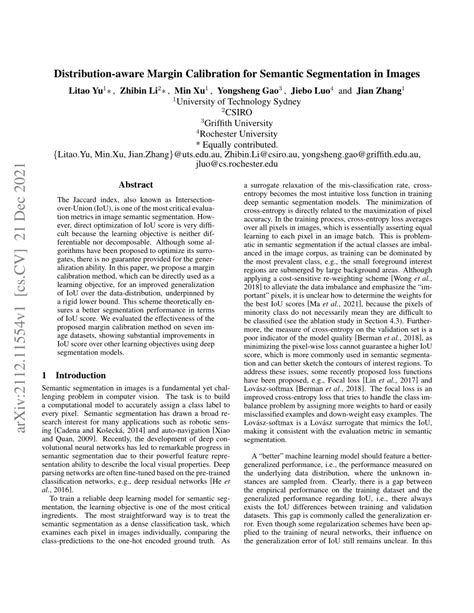 Pdf Distribution Aware Margin Calibration For Semantic Segmentation