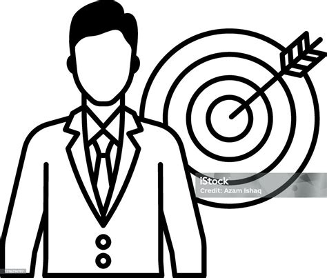 직원 대상 프로그램 개념 흰색 배경에 Hrm 기호 다트 보드와 사람들의 무리 벡터 색상 아이콘 디자인 비즈니스 캐릭터 주식 조명 다트 보드와 화살표 기호와 임원 개념에 대한