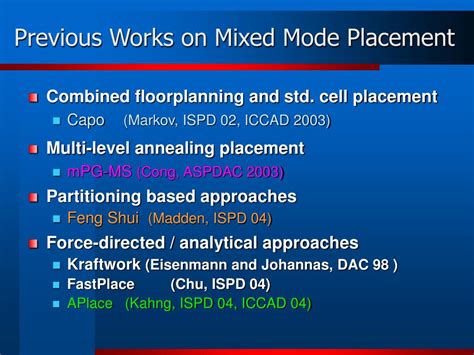 Ppt Unified Quadratic Programming Approach For Mixed Mode Placement