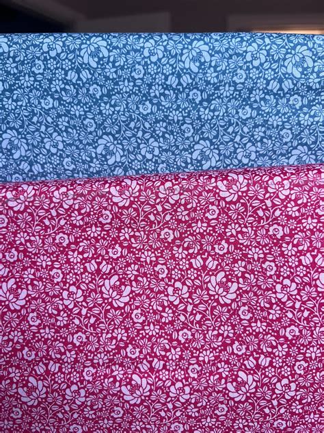 Tilda Sigrid Fabric In Blue Or Red Sold Per Fat Quarter Etsy