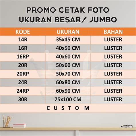 Jual Cetak Foto Ukuran Besar 14R 16R 16RP 20R 20RP 24R 24RP 30R