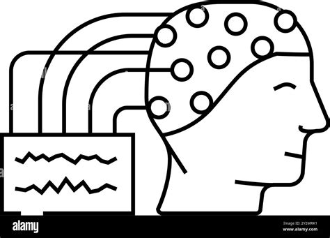 Eeg Monitoring Neuroscience Neurology Line Icon Vector Illustration Stock Vector Image And Art Alamy