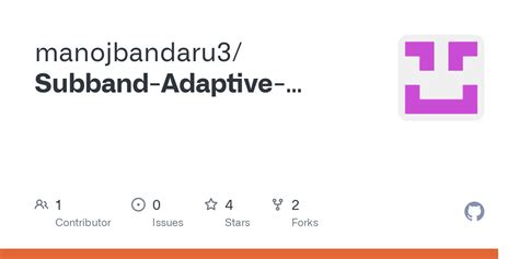 GitHub Manojbandaru Subband Adaptive Filtering