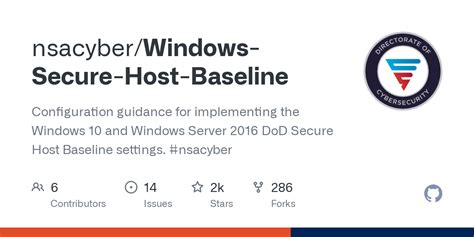 Github Nsacyber Windows Secure Host Baseline Configuration Guidance For Implementing The