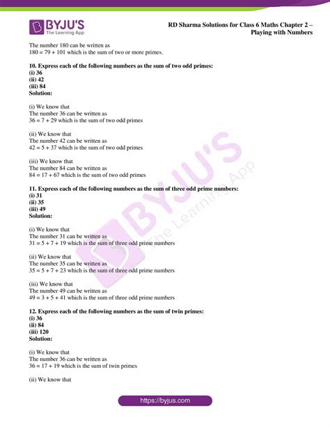 RD Sharma Solutions For Class Chapter Playing With Numbers Access PDF