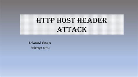 host header attack overview and mitigation