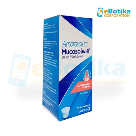 Mucosolvan Ambroxol 30mg5ml 60ml Syrup Shopee Philippines