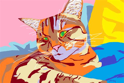 Confused Cat Microsoft Paint Mouse On Canvas Rmspaint