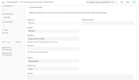 Issue With Allow Bulk Edit Erpnext Frappe Forum