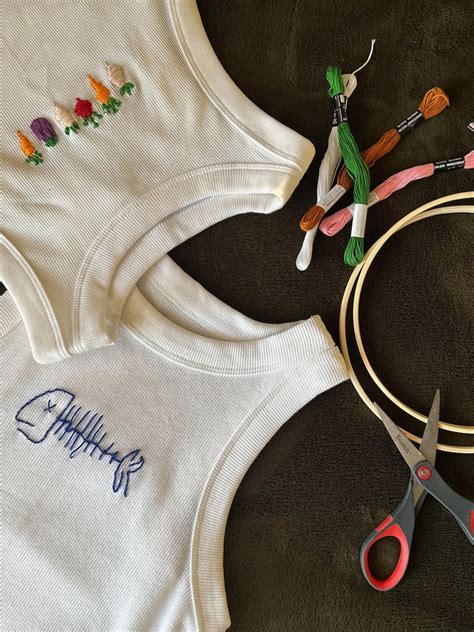 Custom Hand Embroidered Tank Top Etsy