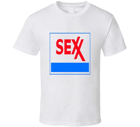Sex Funny Logo Shirt Double X Sex Exon Parody Logo Funny Brand Name
